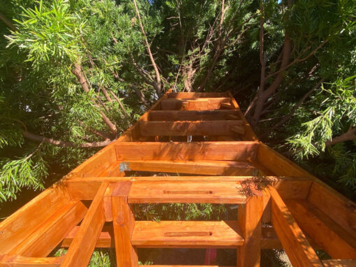 Building the Treehouse Platform Structure - Treehouse Dad